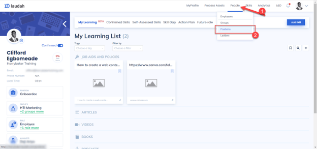 How to search for specific Positions - Laudah Help Centre